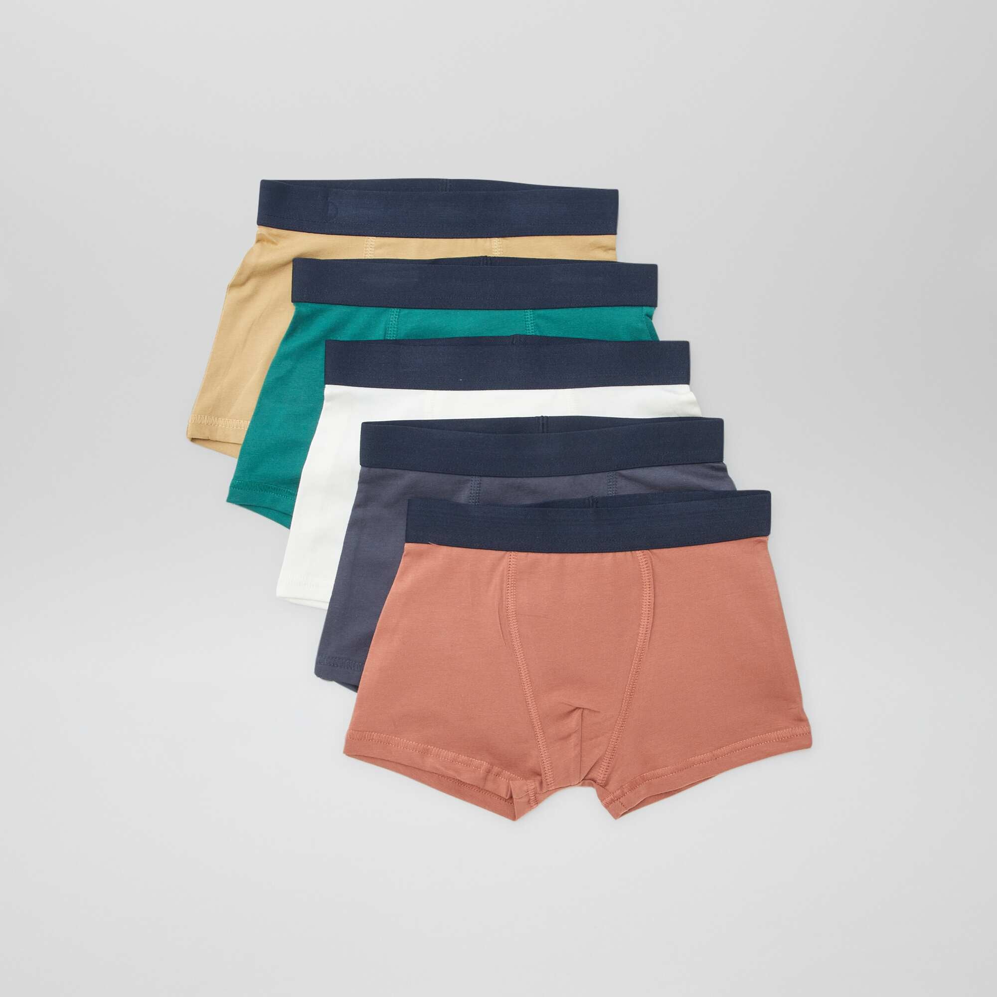 5 plain boxers WHITE – Kiabi