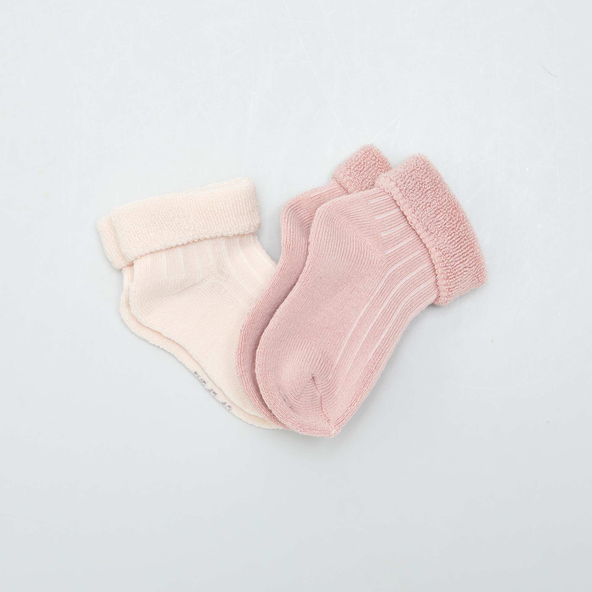 Buy Pack Of Two Pairs Of Bouclé Knit Socks Purple for Babies | Kiabi UAE