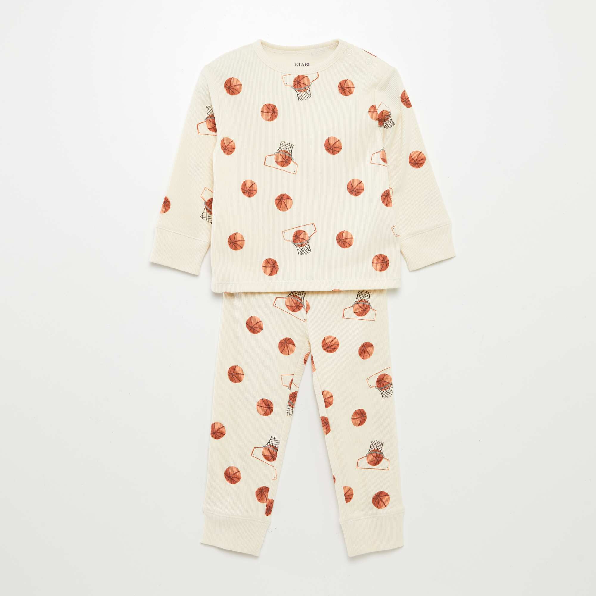 Printed knit pyjamas - 2-piece set WHITE – Kiabi
