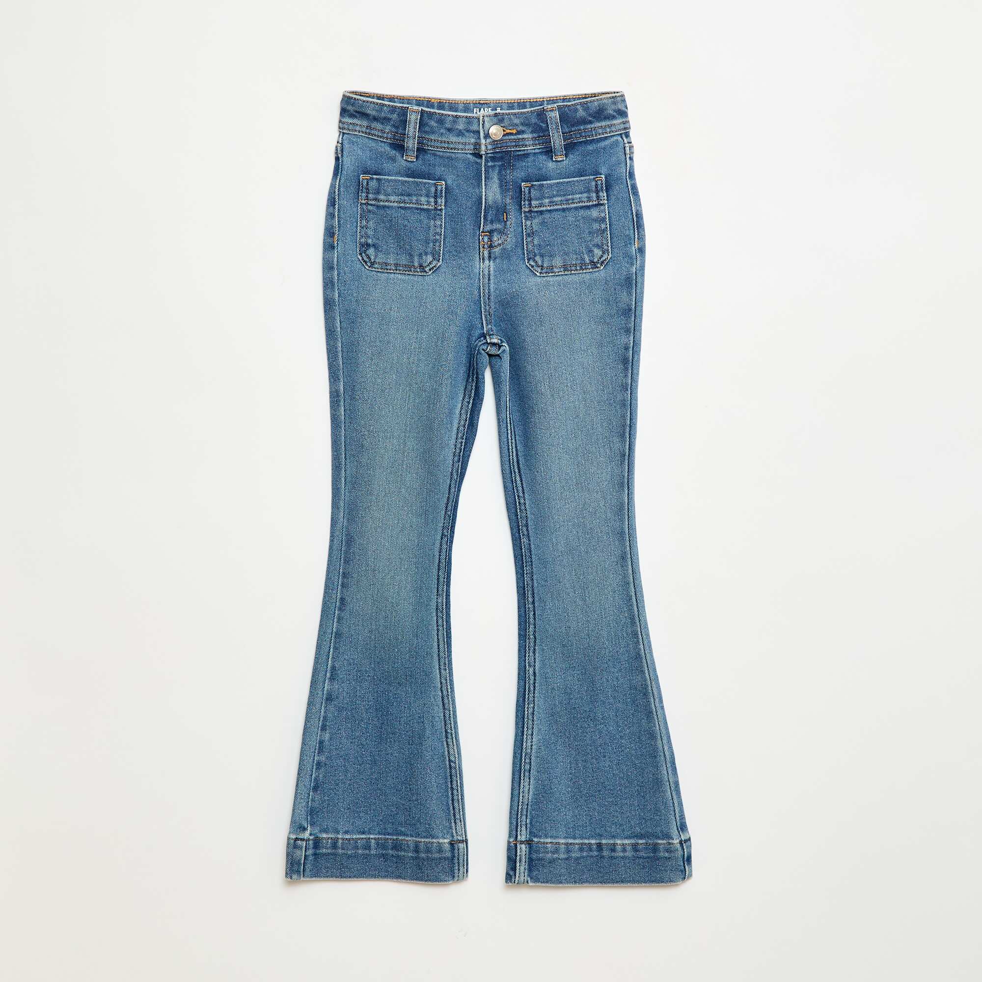 Flared/bootcut jeans with patch pockets BLUE – Kiabi