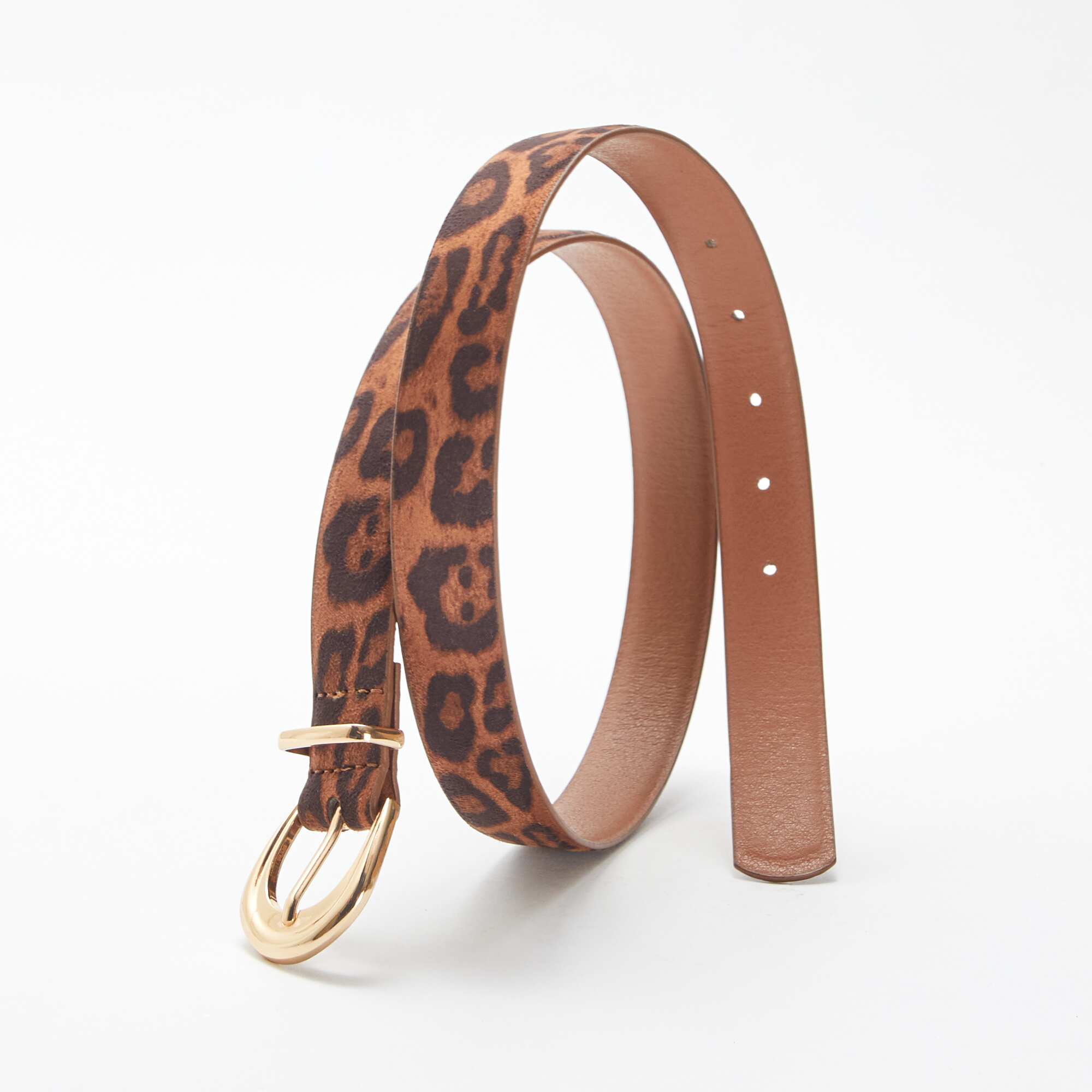 Thin leopard print suedette belt BROWN – Kiabi