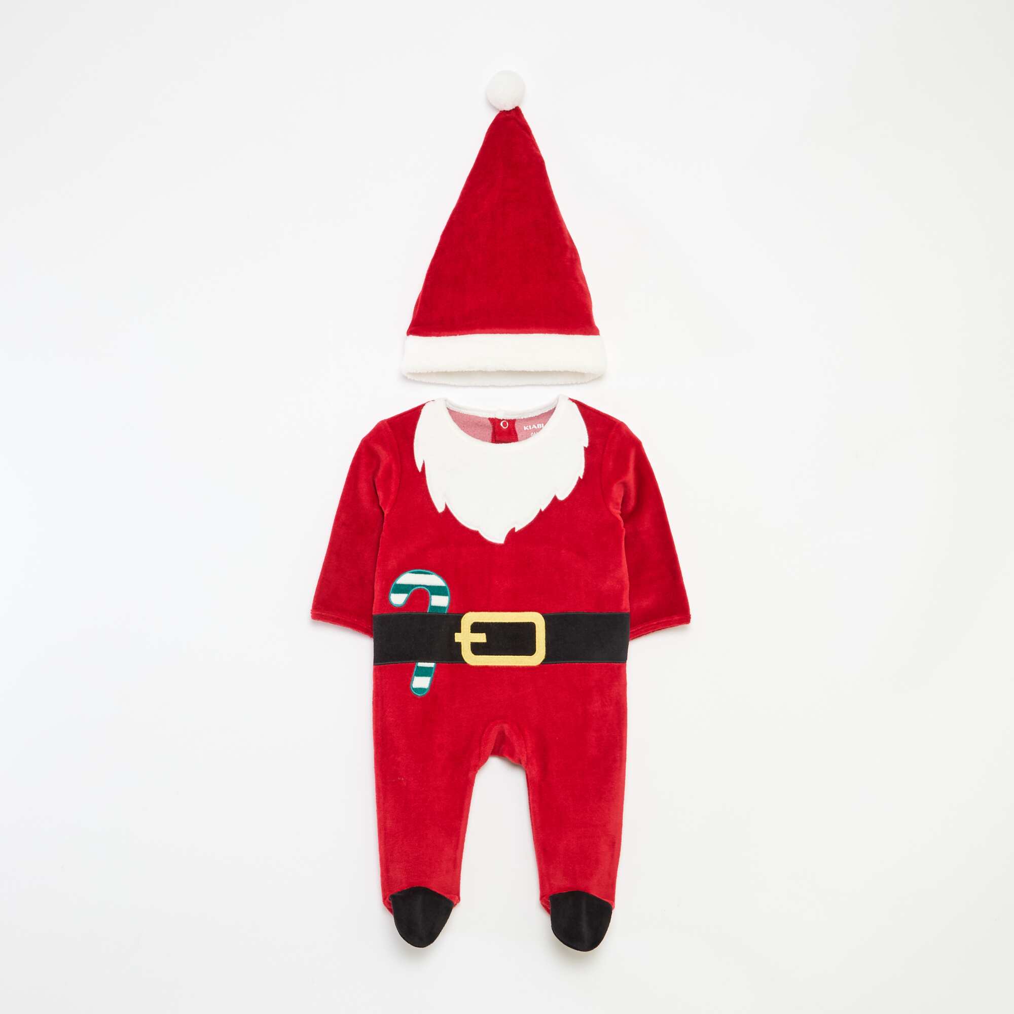 Christmas Sleepsuit + Hat Set RED – Kiabi