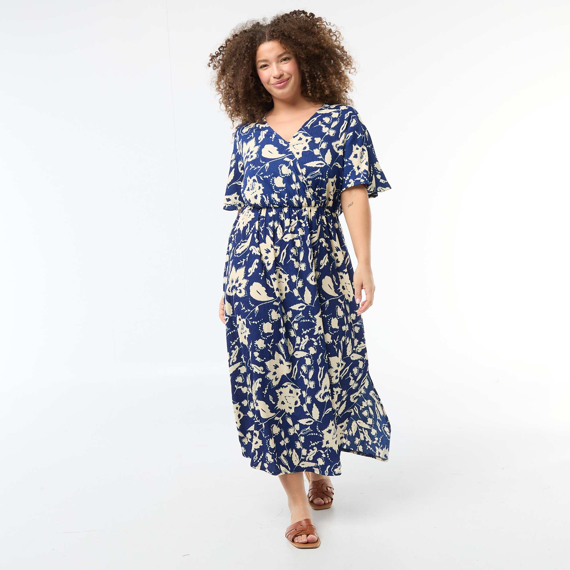 Long Wrap Dress BLUE – Kiabi